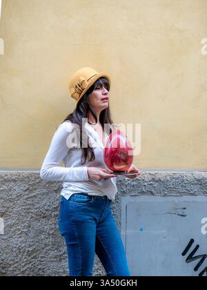 Colorful chocolate Easter eggs on wooden table Stock Photo - Alamy