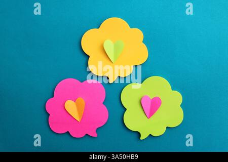 Speech bubbles expressing affection with a heart - vertical format ...