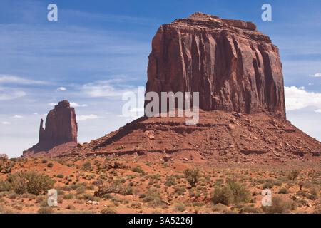 Mesa, Merrick Butte, Monument Valley, Navajo Tribal Park, Navajo Nation ...