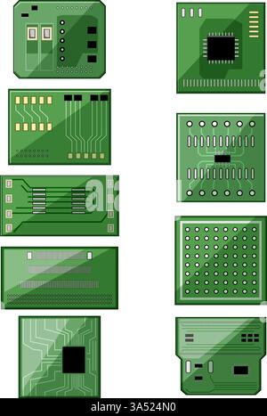 layout circuit board cartoon vector illustration Stock Vector Image ...