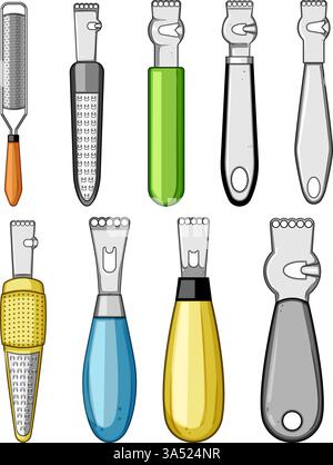 citrus zester set cartoon vector illustration Stock Vector Image & Art ...