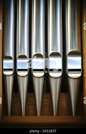 A section of pipe organ pipes Stock Photo - Alamy