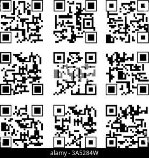 dials qr code label cartoon vector illustration Stock Vector Image ...