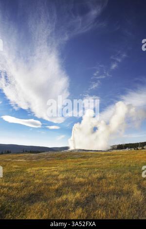 The most well-known of the world geyser in Yellowstone national park ...
