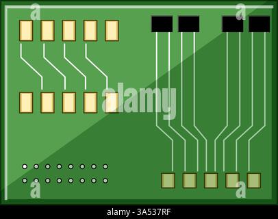 etching circuit board cartoon vector illustration Stock Vector Image ...