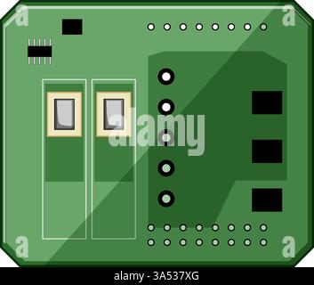 fabrication circuit board cartoon vector illustration Stock Vector ...