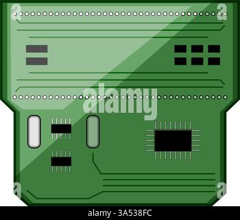 trace circuit board cartoon vector illustration Stock Vector Image ...