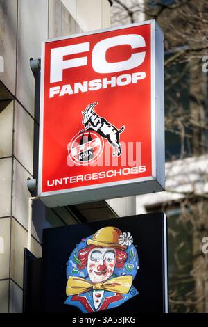 Cologne, Germany March 20 2025: advertising sign of the fanshop of the ...