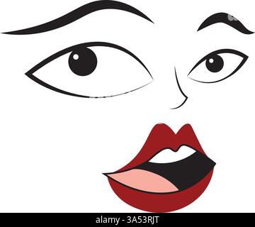 Flat happy expression emote avatar Stock Vector Image & Art - Alamy
