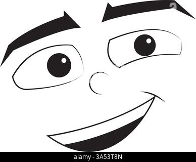 Flat happy expression emote avatar Stock Vector Image & Art - Alamy