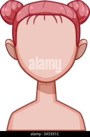 bangs hairstyles for kid girl cartoon vector illustration Stock Vector ...