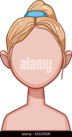 twists hairstyles for kid girl cartoon vector illustration Stock Vector ...