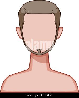 undercut hairstyles for men cartoon vector illustration Stock Vector ...