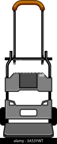 mobility hand cart cartoon vector illustration Stock Vector Image & Art ...