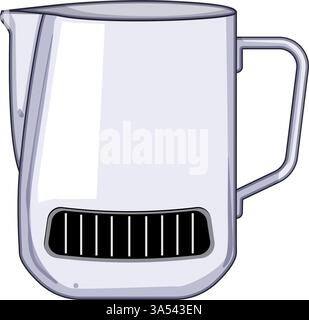 handle milk frothing pitcher cartoon vector illustration Stock Vector ...