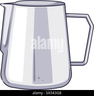 spout milk frothing pitcher cartoon vector illustration Stock Vector ...