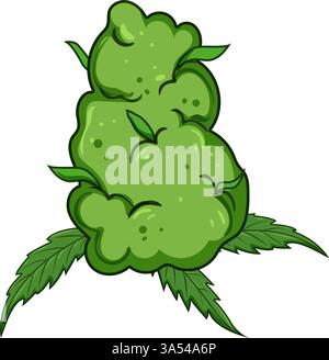 edibles weed bud cartoon vector illustration Stock Vector Image & Art ...