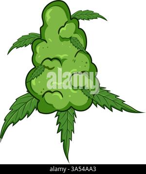 hybrid weed bud cartoon vector illustration Stock Vector Image & Art ...