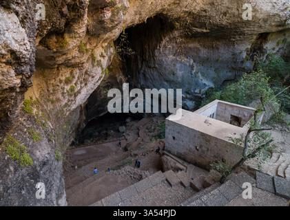 Entrance to the Cave of Paradise. Heaven and Hell caves ( Turkish ...
