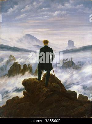 This oil painting by Caspar David Friedrich captures a stunning river ...