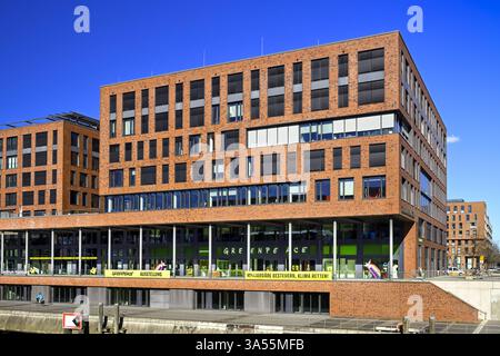 Greenpeace's German headquarters in the Elbarkaden, HafenCity, Hamburg ...