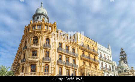 Buildings and monuments in the city of Valencia, Spain Stock Photo - Alamy