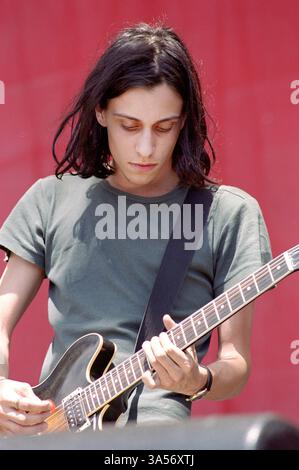 Monza Italy 09/07/2000 :Alberto Ferrari, singer and guitarist of the ...