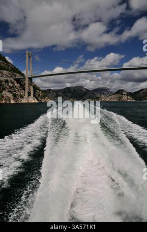 Lysefjord bridge over Lysefjord. Rogaland county, Norway Stock Photo ...