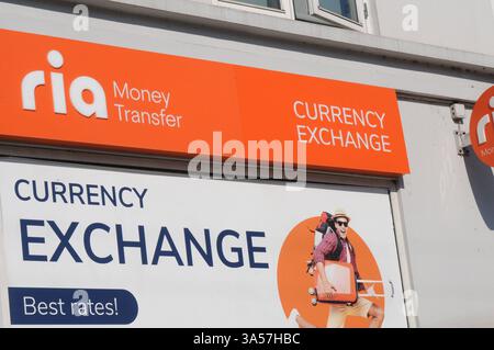 Copenhagen/ DenmarK/21 MARCH 2025/RIA money transfer and currency ...