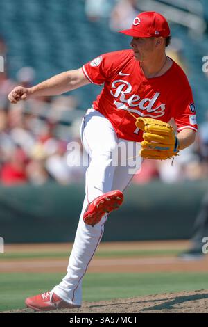 Cincinnati Reds pitcher Emilio Pagán catches during a baseball game ...
