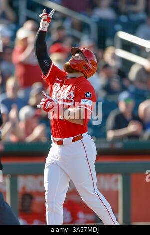 Cincinnati Reds outfielder Blake Dunn (59) in the sixth inning of a ...