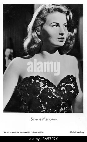 Italian actress SILVANA MANGANO in a scene from BITTER RICE / RISO ...
