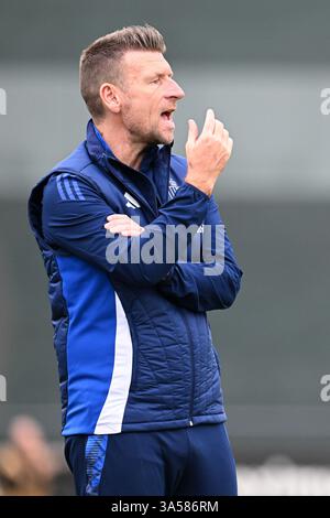 Head Coach David Penneman of Belgium pictured during a friendly soccer ...