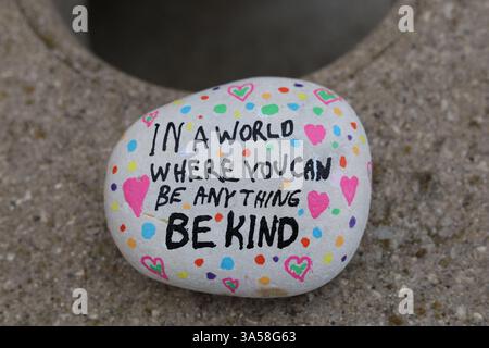 In a world where you can be anything be kind kindness rock in fractured ...