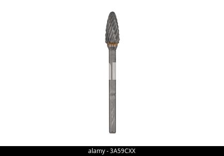 Carbide burrs isolated on white background. Rotary file burr texture ...