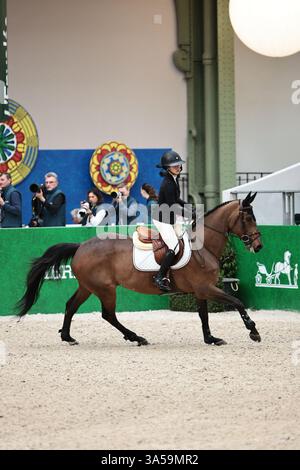 Alessia ARRIGO ZAZADZE of Turkey with Dawson during the Prix Hermès ...