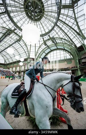 Ines JOLY of France with Imposant van de renger during the Grand Prix ...
