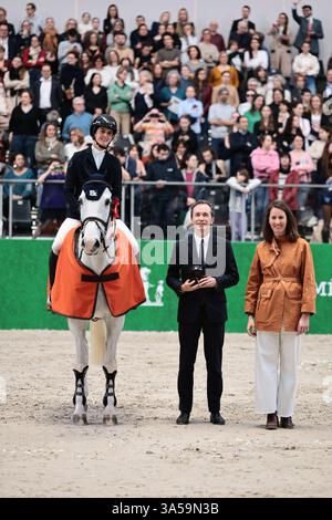 Kendra Claricia BRINKOP of Germany with Ma belle during the Saut Hermès ...