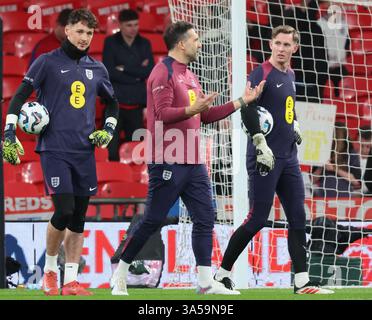 England goalkeeper James Trafford during a training session at Palm ...