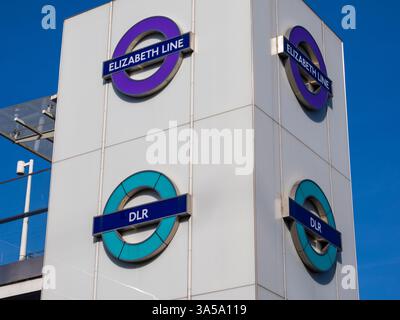 The Elizabeth Line station at Custom House Stock Photo - Alamy