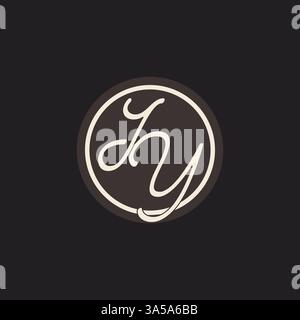 Initial letter IY monogram logo with simple and creative cirle line design ideas vector graphic ...