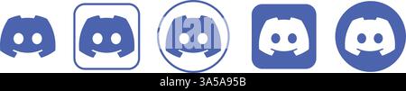 Discord vector logo icon set Stock Vector Image & Art - Alamy