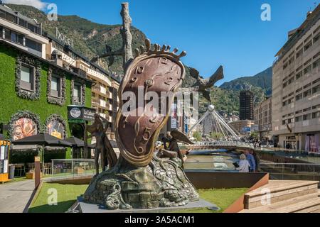 Nobility on time sculpture by Salvador Dali in Andorra Stock Photo - Alamy