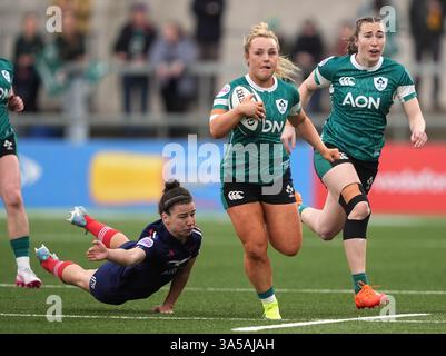 Ireland's Aoife Dalton during the Guinness Women's Six Nations match at Rodney Parade, Newport ...