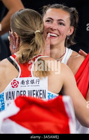 Belgian Rani Rosius pictured after the 100m women, Heat 2, in the World ...