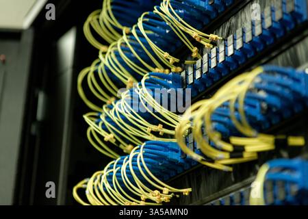 Server cable management, database, server rooms Stock Photo - Alamy