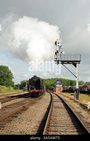 "92212" running as "92178" at Swithland Sidings with a mixed goods ...
