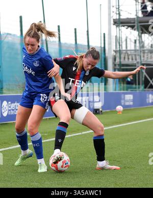 Everton's Heather Payne and Crystal Palace's Abbie Larkin (right ...