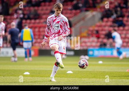 Wrexham's Max Cleworth during the Sky Bet Championship match at SToK ...