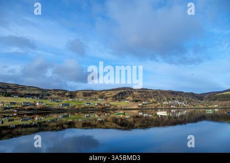Boats in Uig Bay, Isle of Skye Stock Photo - Alamy